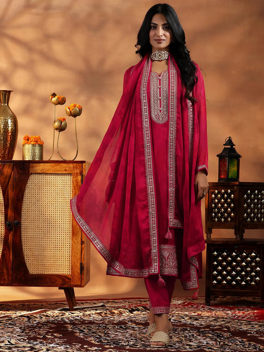 Buy Red Kurta Sets For Women Online at the Best Price | Libas