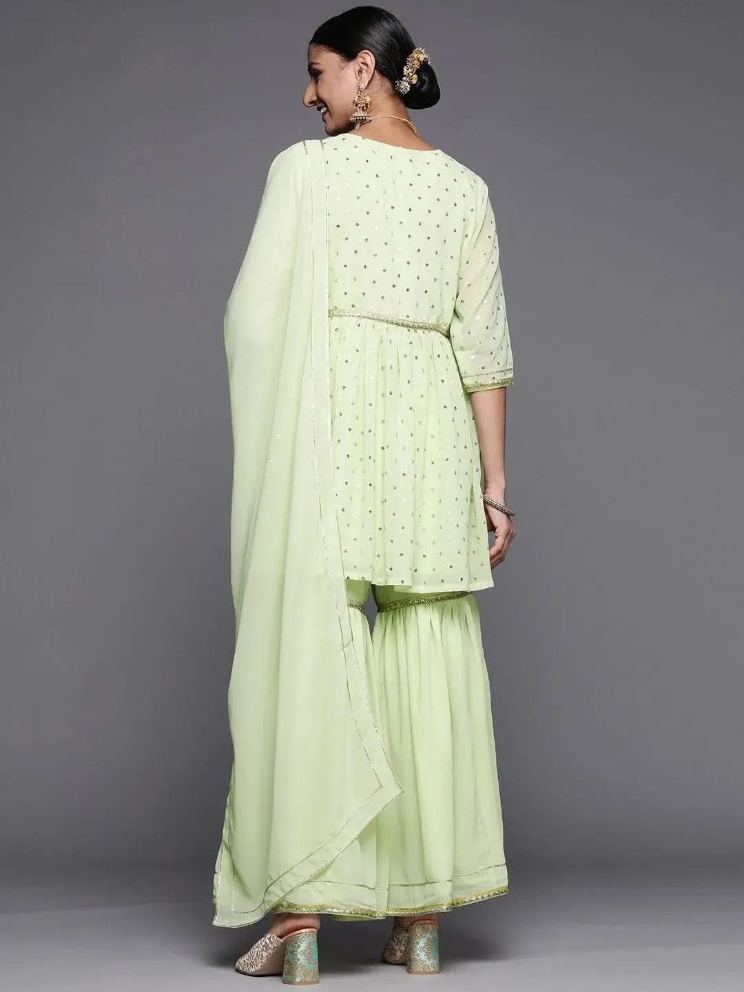 Buy Green Sharara Suits for Women Online at the Best Price | Libas