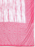 Buy Pink Printed Cotton Anarkali Kurti With Sharara & Dupatta Online at ...