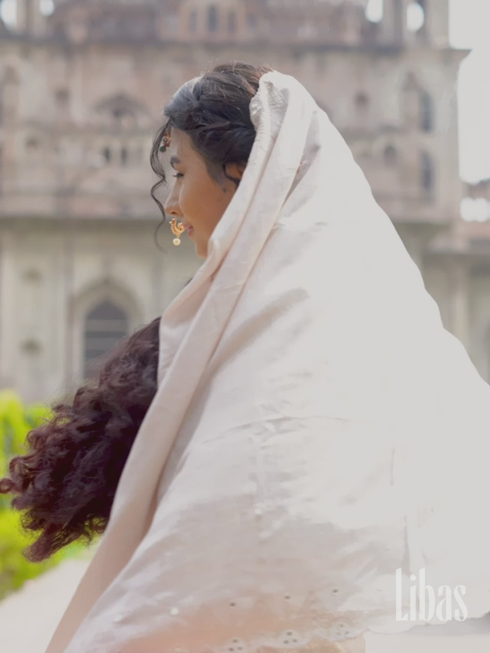 Buy Libas Art Taupe Embroidered Silk Blend Pakistani Suit Online at Rs ...